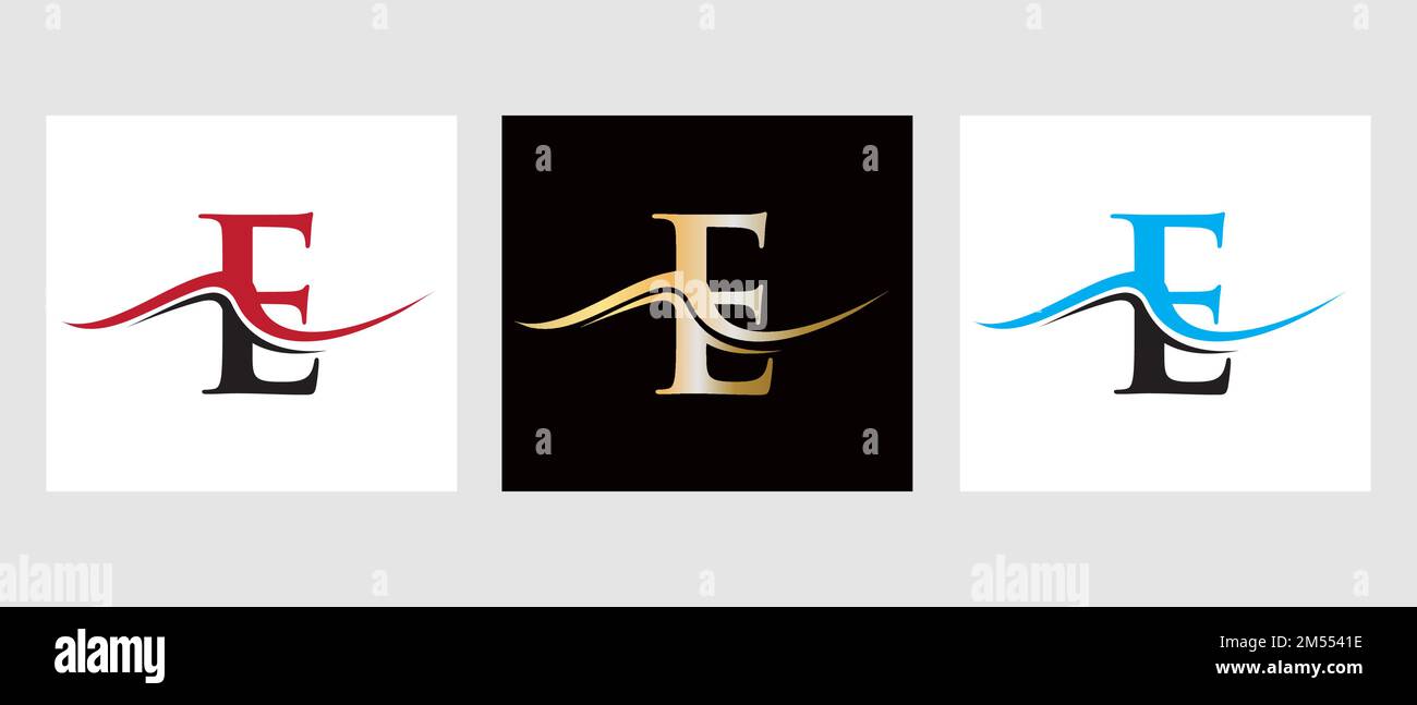 Letter e floral logo Stock Vector Images - Alamy