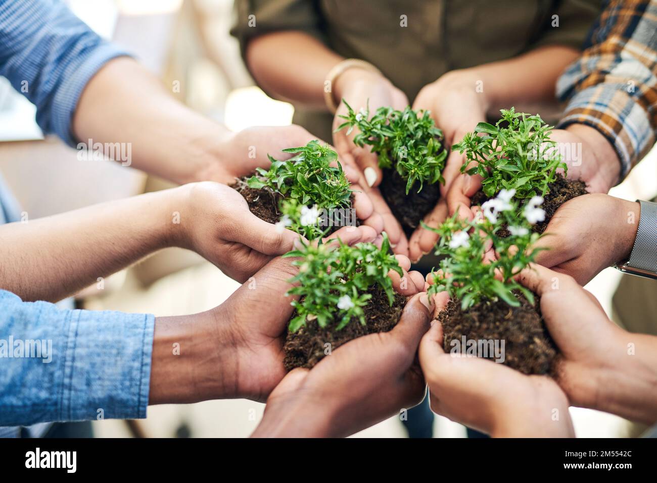 Growth happens when we work together as one. a team of colleagues ...