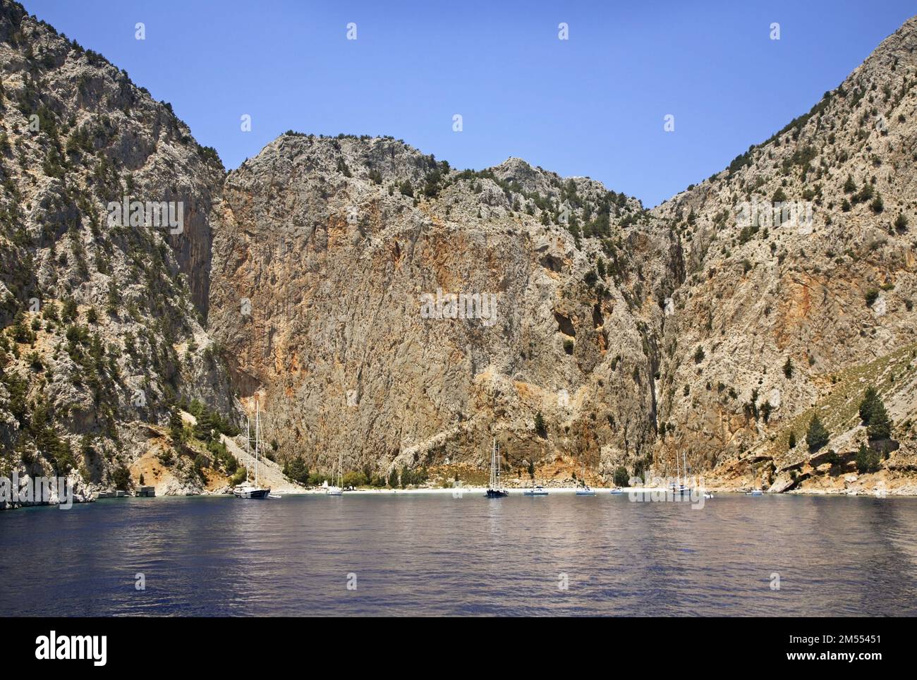 Saint George Bay on Symi island. Greece Stock Photo - Alamy