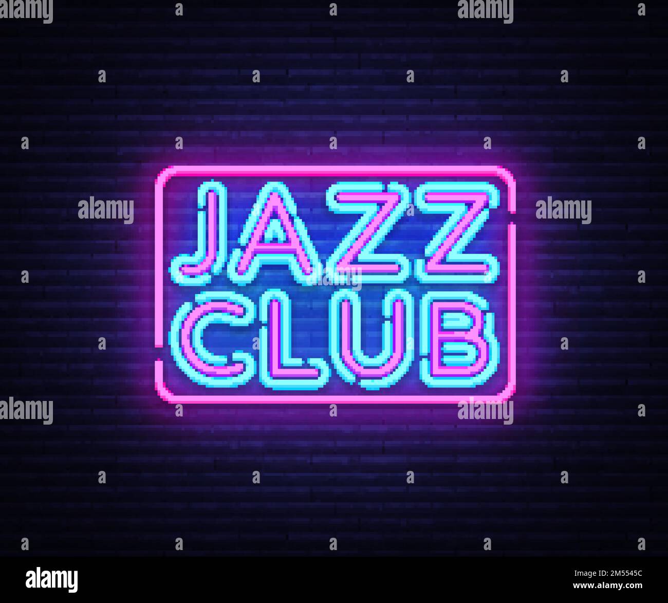 Jazz Club neon sign vector. Jazz Music design template neon sign, light ...