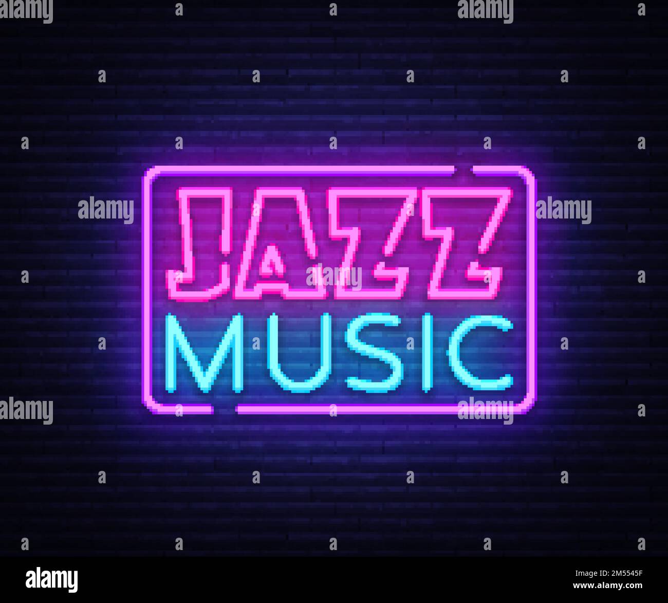 Jazz Music neon sign vector. Jazz Music design template neon sign ...