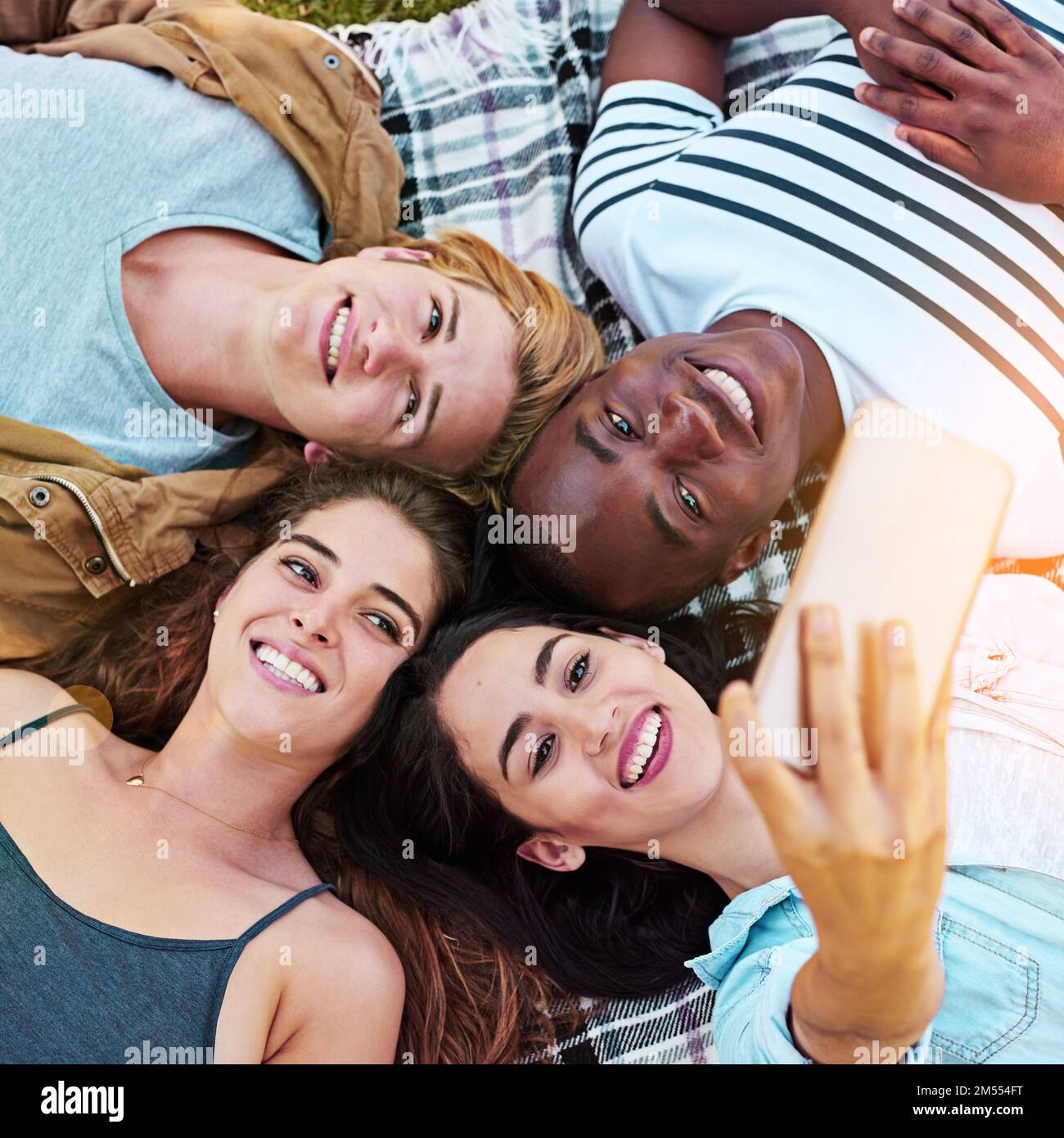 Our together is kinda like forever. a group of young friends taking a ...