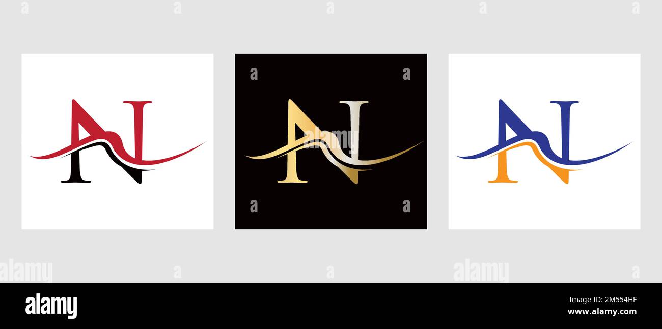 Initial Monogram Letter N Logo Design. N Logotype Vector Template Stock ...