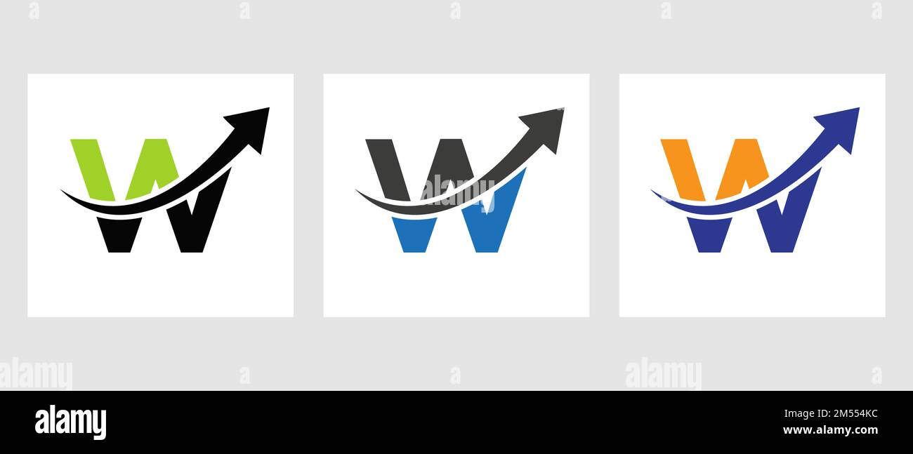 Letter W Financial Logo. Marketing And Finance Business Logotype With ...