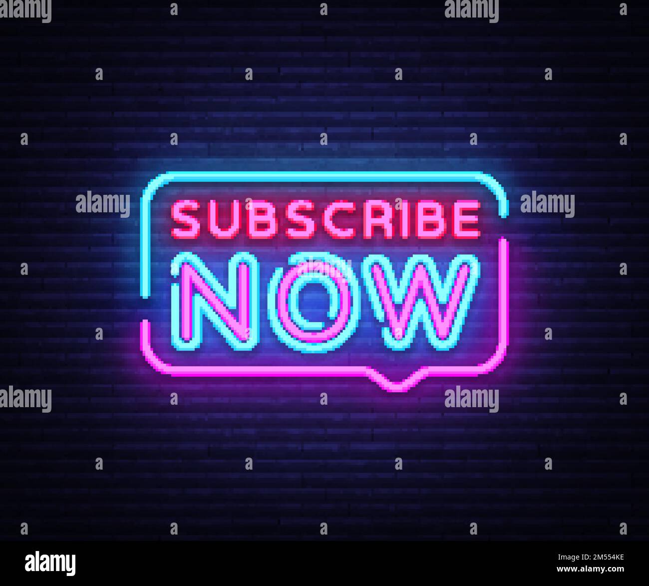 Subscribe Now neon signs vector. Subscribe Now text Design template ...