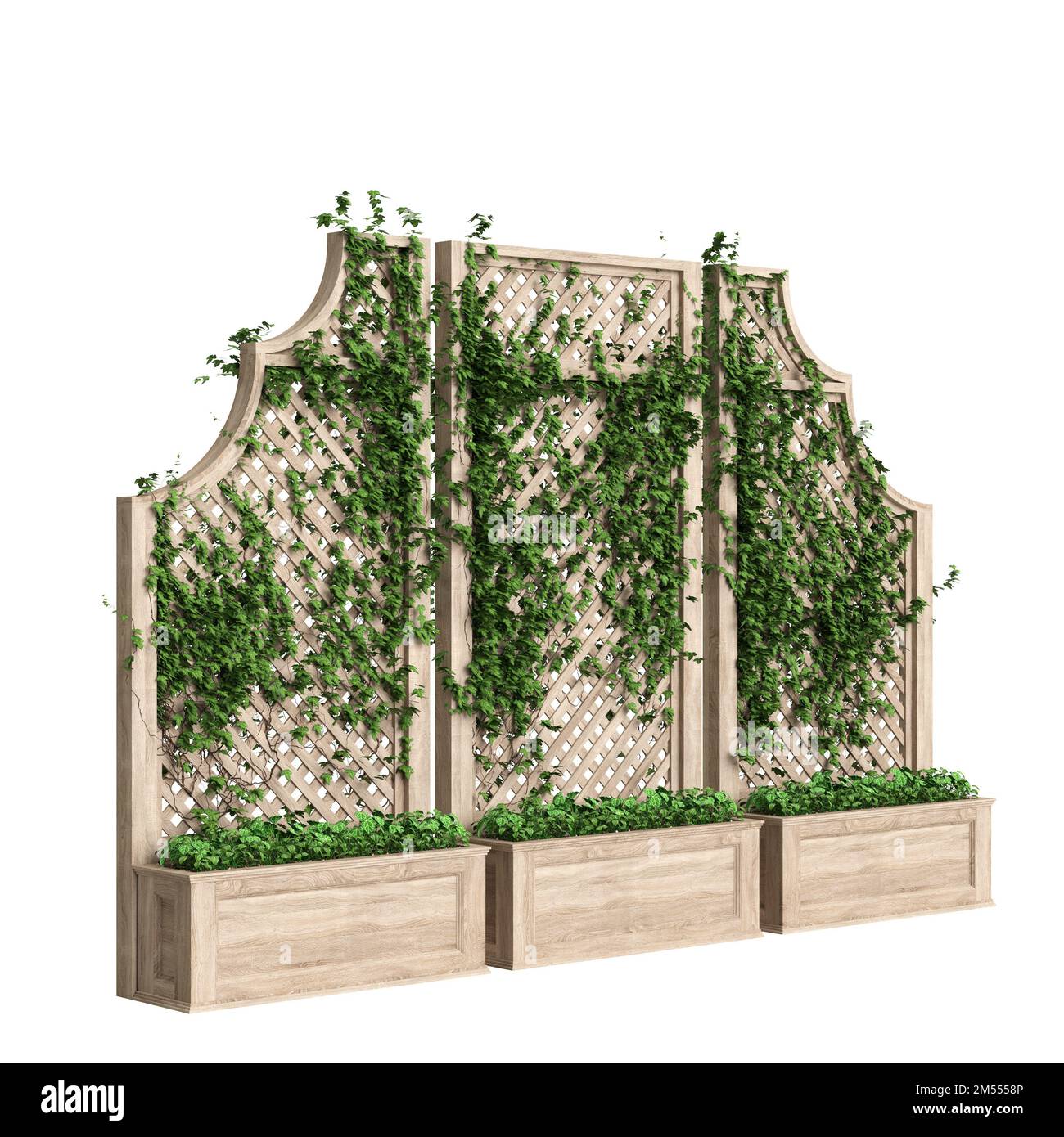 3d illustration of planter with trellis isolated on white background ...