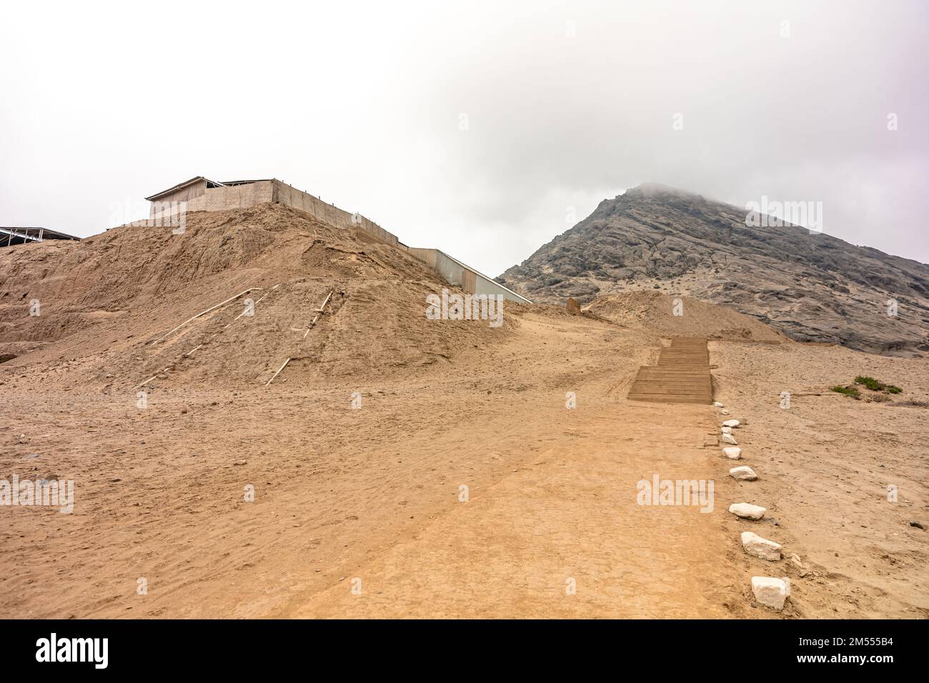 Huaca de la Luna archaeological site in Peru near Trujillo Stock Photo ...
