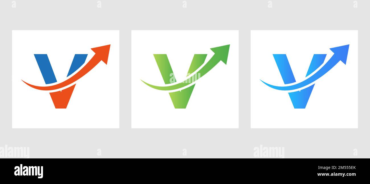 Letter V Financial Logo. Marketing And Finance Business Logotype With ...