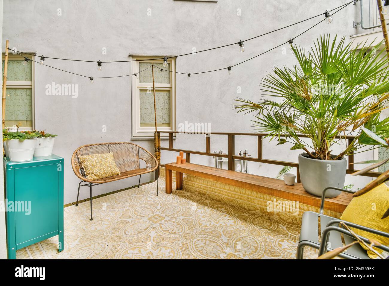 Outdoor string lights in balcony hi-res stock photography and images ...