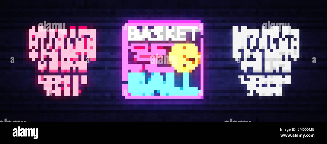 Basketball Night Neon Logo Vector. Basketball neon sign, design ...