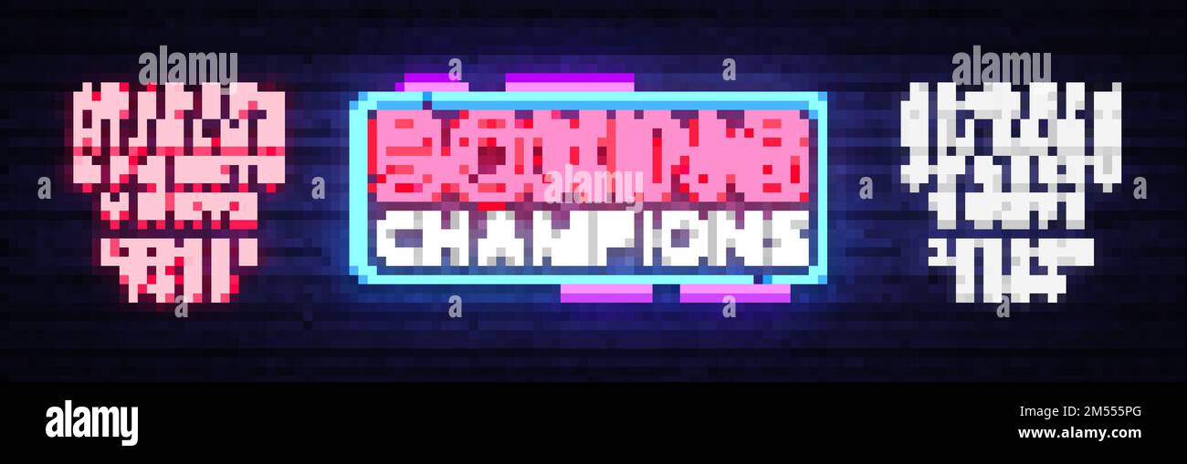 Boxing Champions neon sign vector. Boxing Design template neon sign ...