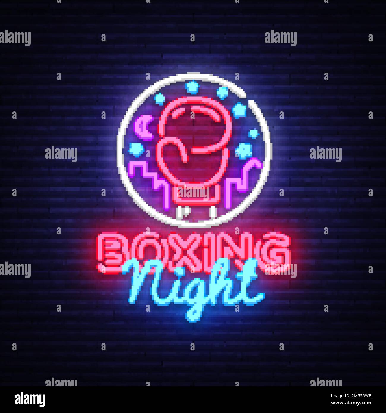 Knockout night Stock Vector Images - Alamy