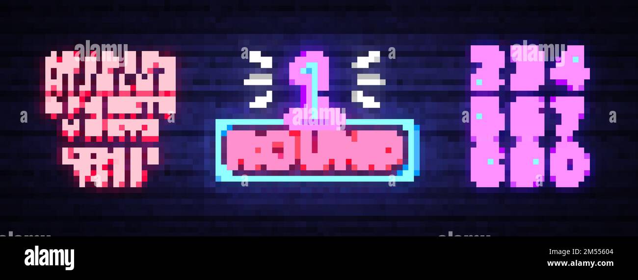 First Round is a neon sign vector. Boxing Round 1 bout, neon symbol ...