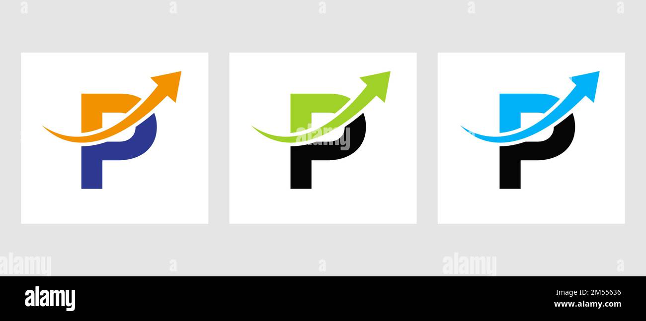 Letter P Financial Logo. Marketing And Finance Business Logotype With ...
