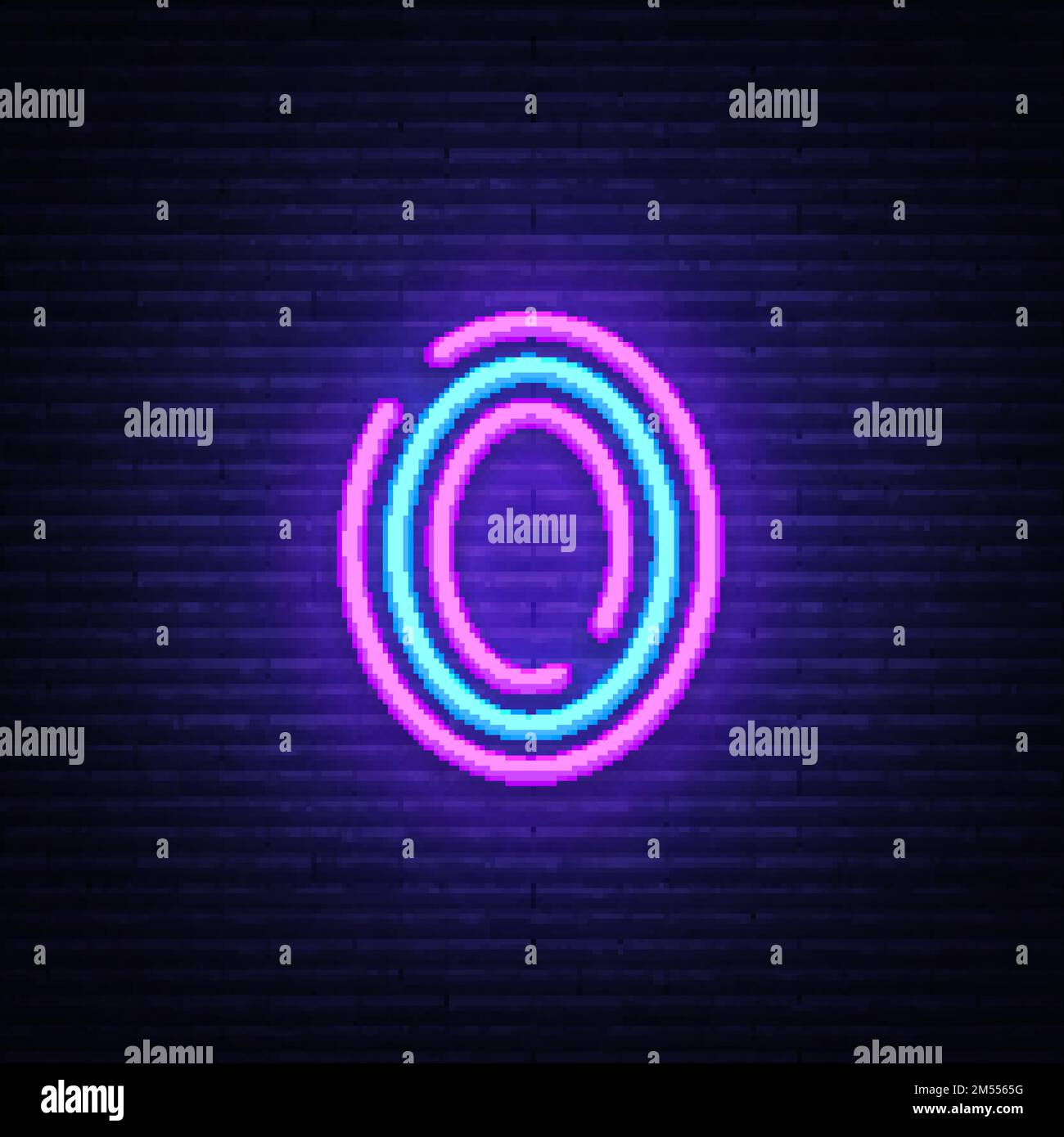 Number Zero symbol neon sign vector. Number Zero template neon icon ...