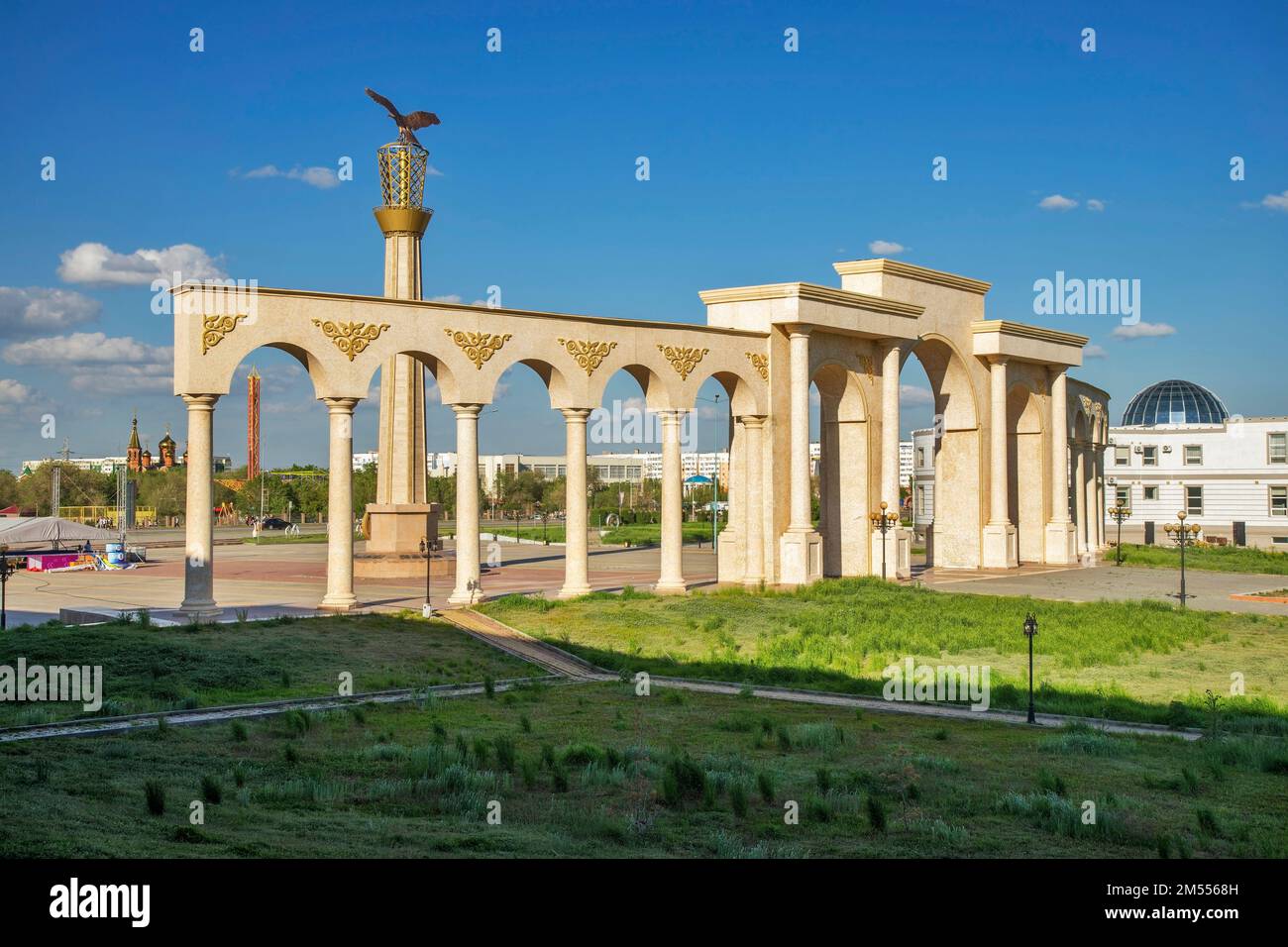 Independence square in Aktobe. Kazakhstan Stock Photo - Alamy