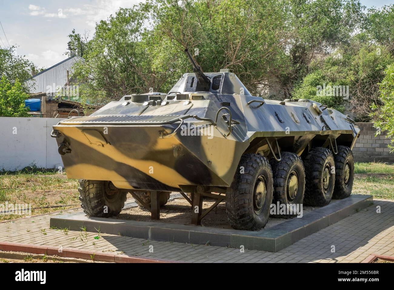 Armored personnel carrier BTR-70 in Kyzylorda. Kazakhstan Stock Photo ...