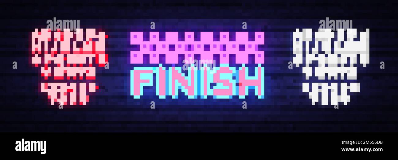 Finish neon sign vector. Finish Design template neon sign, light banner ... Finish neon sign vector. Finish Design template neon sign, light banner ...