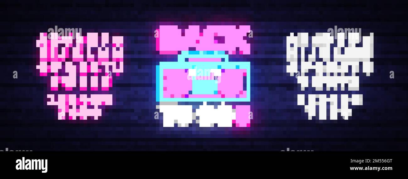 Back to 90s neon poster, card or invitation, design template. Retro ...