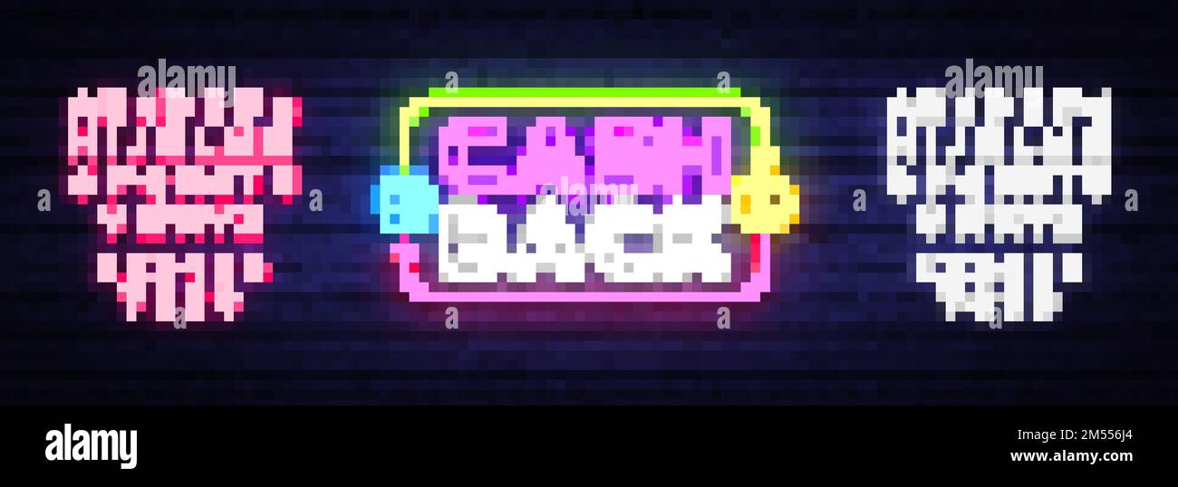 Cash Back sign vector design template. Cash Back symbols neon logo ...