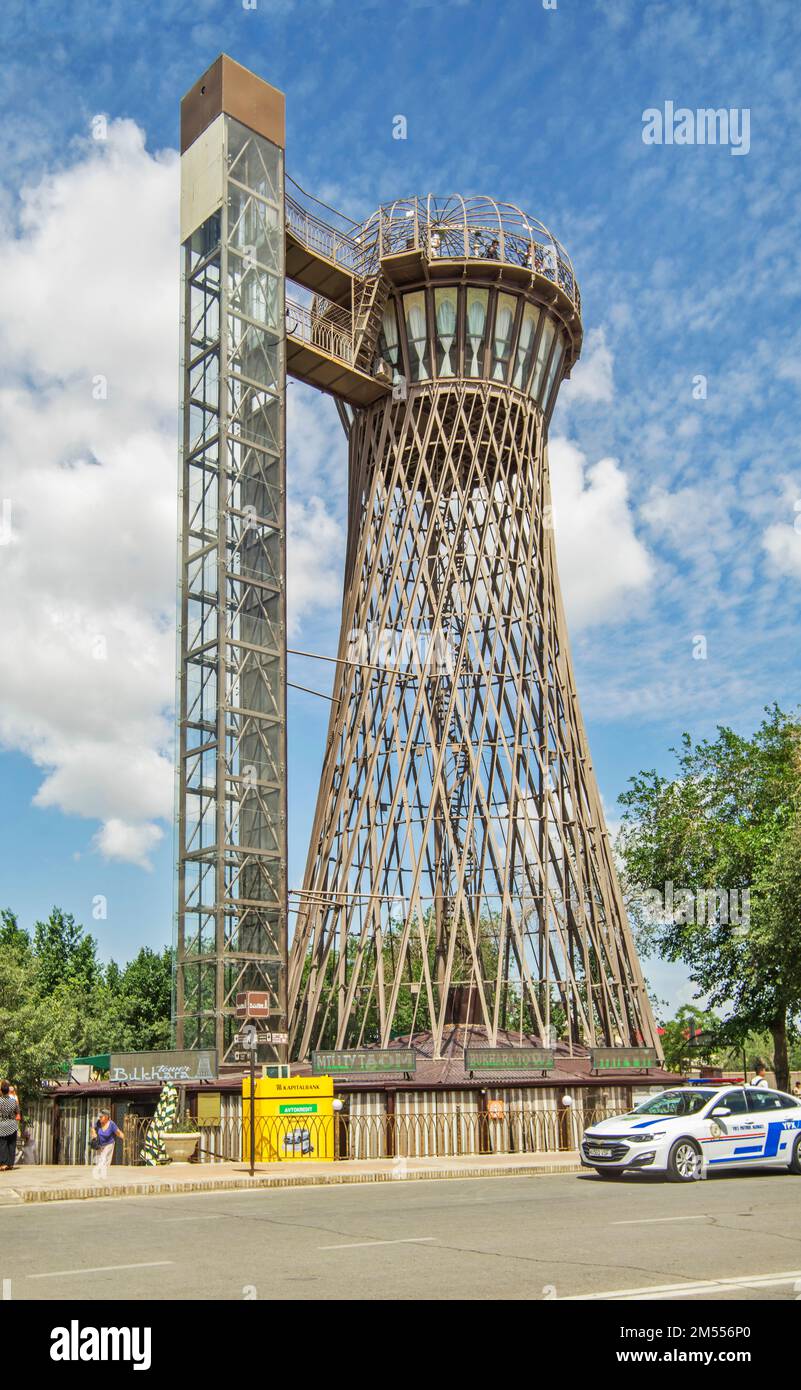 Bukhara water tower (Shukhov tower) in Bukhara. Uzbekistan Stock Photo ...