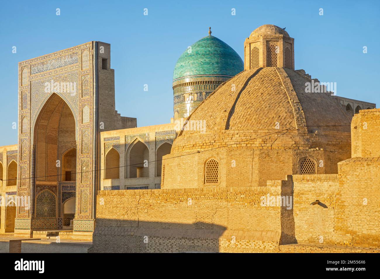 Miri-Arab madrasah and Emir Alim Khan madrasah in Bukhara. Uzbekistan ...