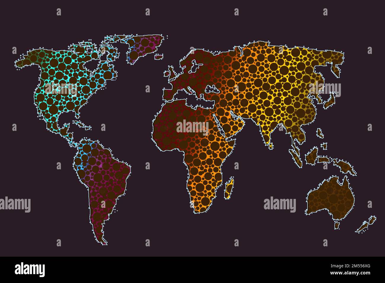 World map design. Earth with continents. Map of europe and america ...