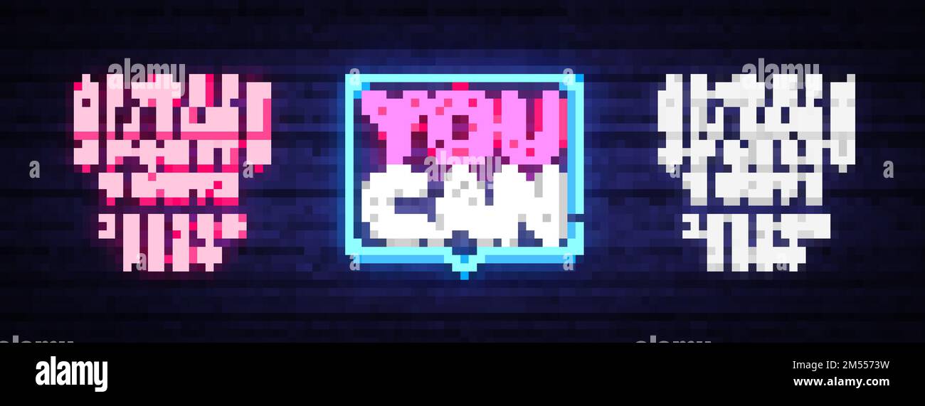 You Can Neon Text Vector. You Can neon sign, design template, modern ...