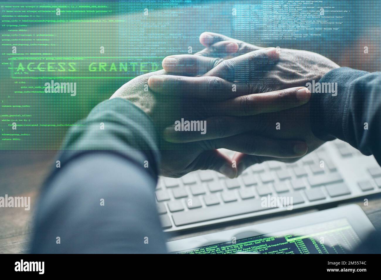 Computer dark hands hi-res stock photography and images - Alamy