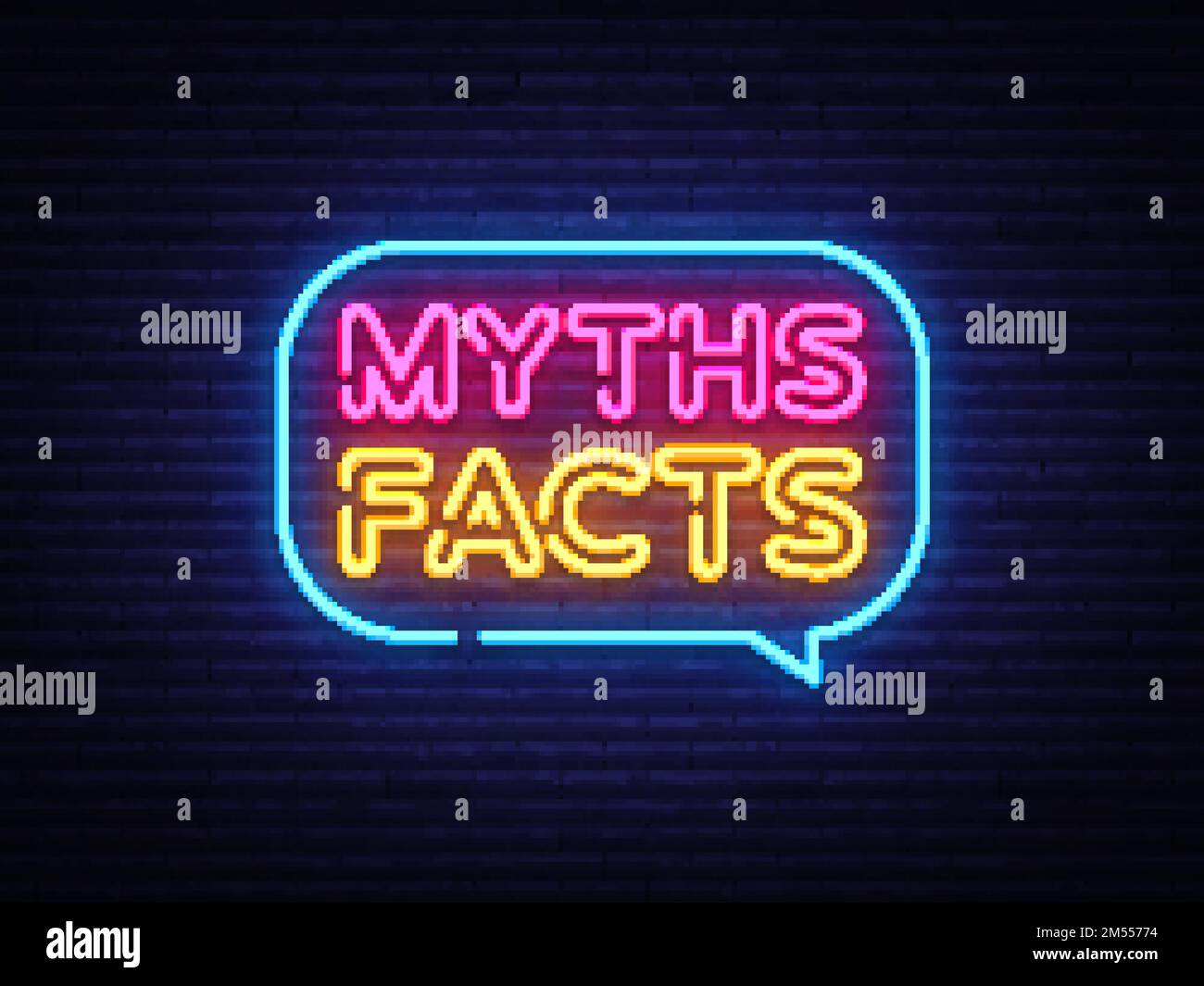Myths Facts Neon Text Vector. Myths Facts neon sign, design template ... Myths Facts Neon Text Vector. Myths Facts neon sign, design template ...