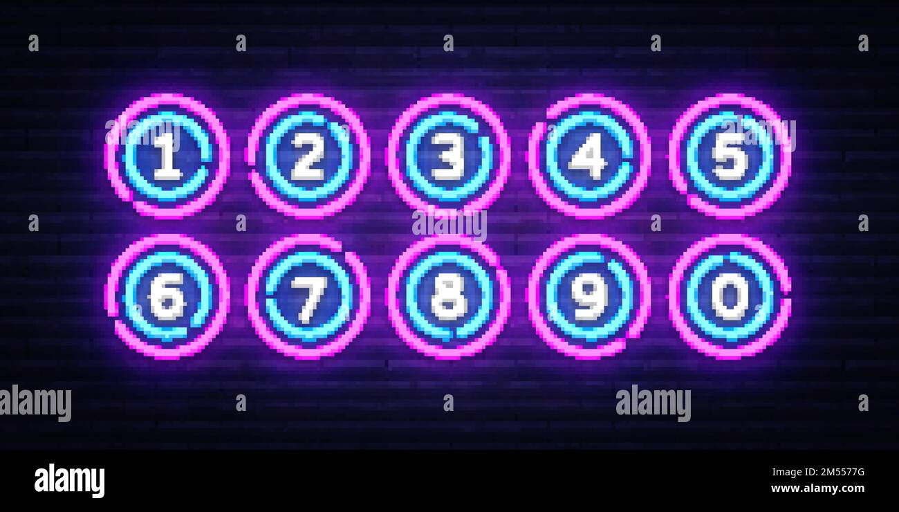 Lottery Balls neon signs vector. Lotto Design template neon sign ...