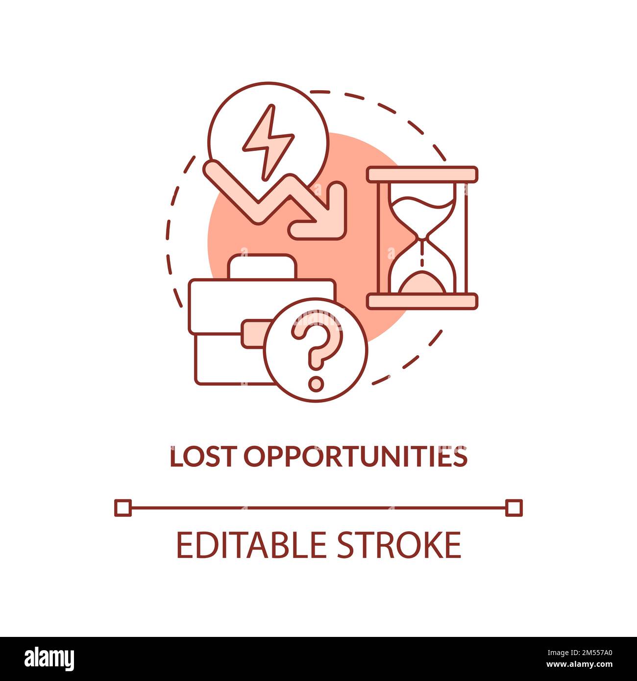 Lost opportunities terracotta concept icon Stock Vector Image & Art - Alamy