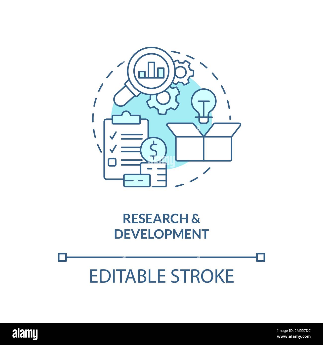 Research and development turquoise concept icon Stock Vector Image & Art - Alamy