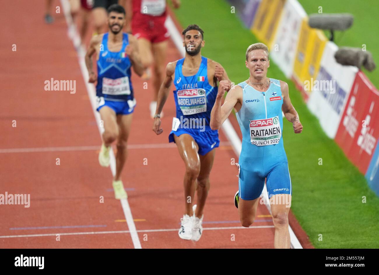 Topi Raitanen winning the 3000m steeplechase at the 2022 European ...