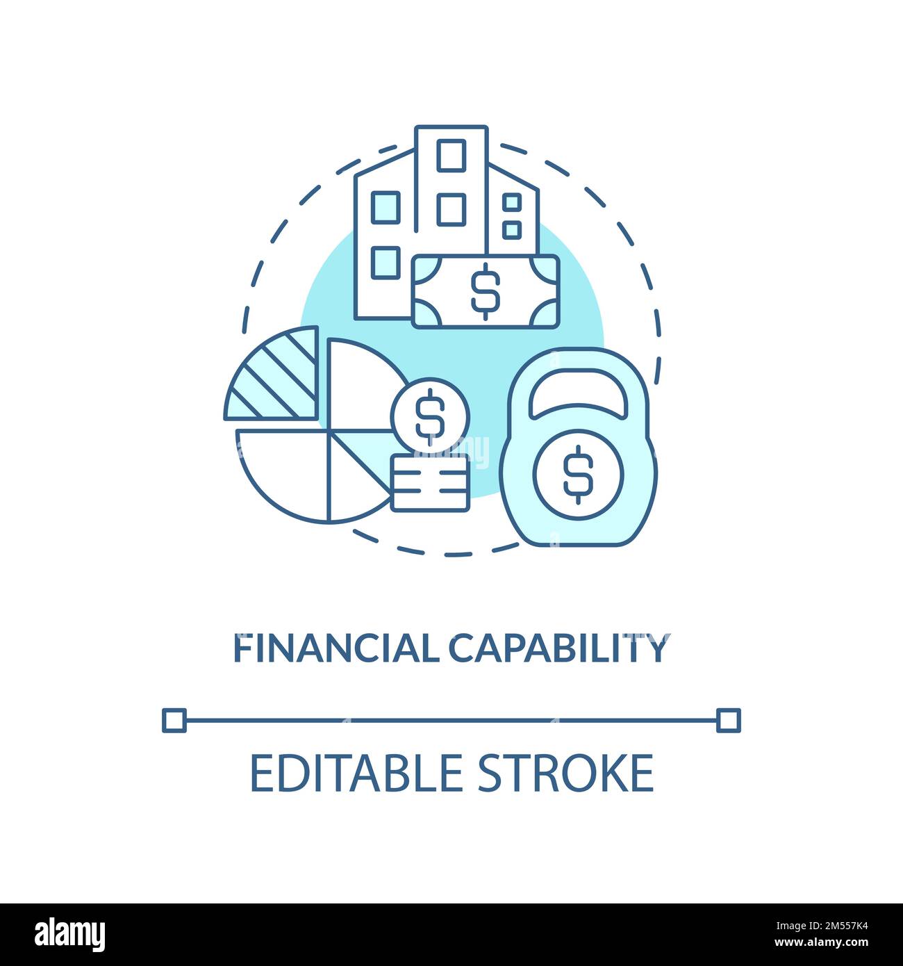 Financial capabilities turquoise concept icon Stock Vector Image & Art ...