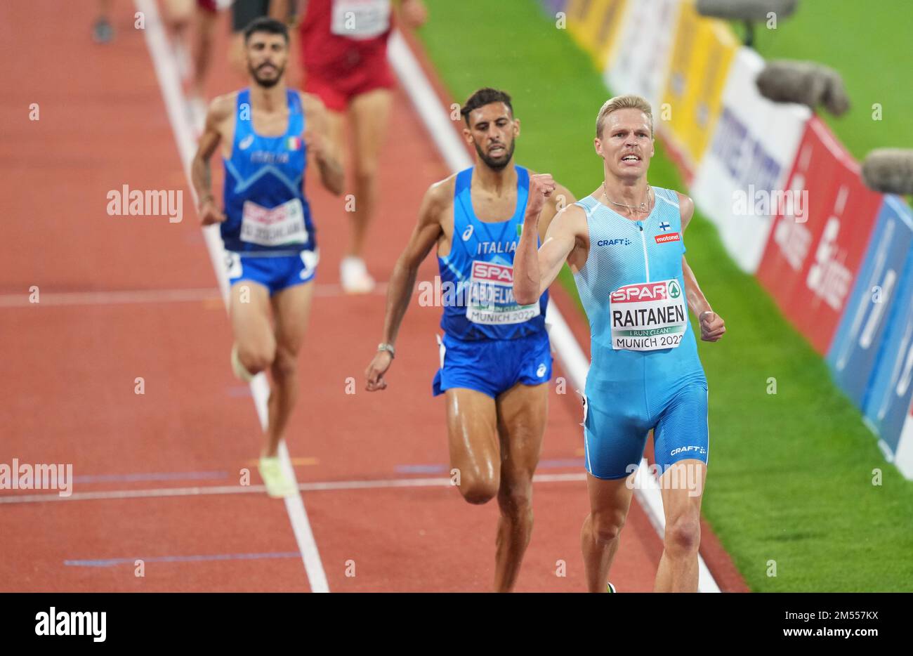 Topi Raitanen winning the 3000m steeplechase at the 2022 European ...
