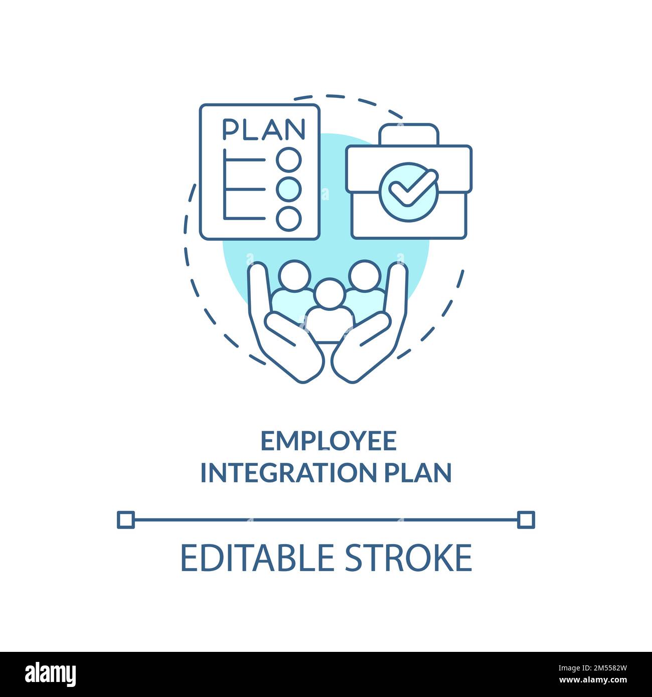 Employee integration plan turquoise concept icon Stock Vector Image ... Employee integration plan turquoise concept icon Stock Vector Image ...