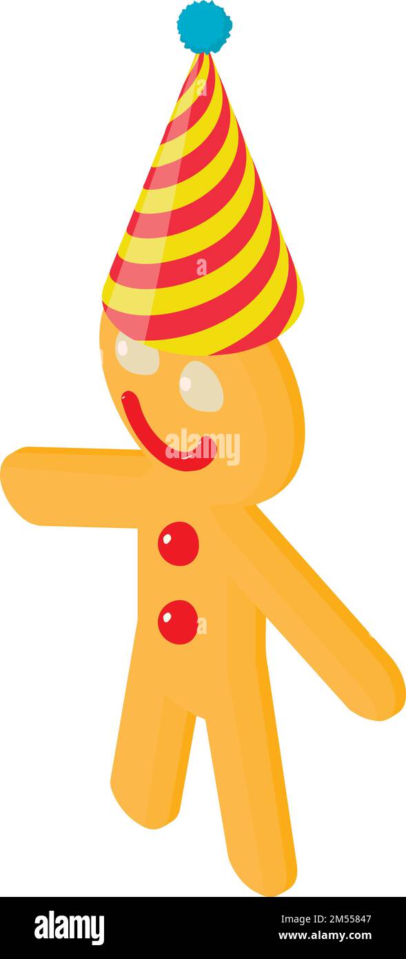 Gingerbread man icon isometric vector. Traditional christmas ...