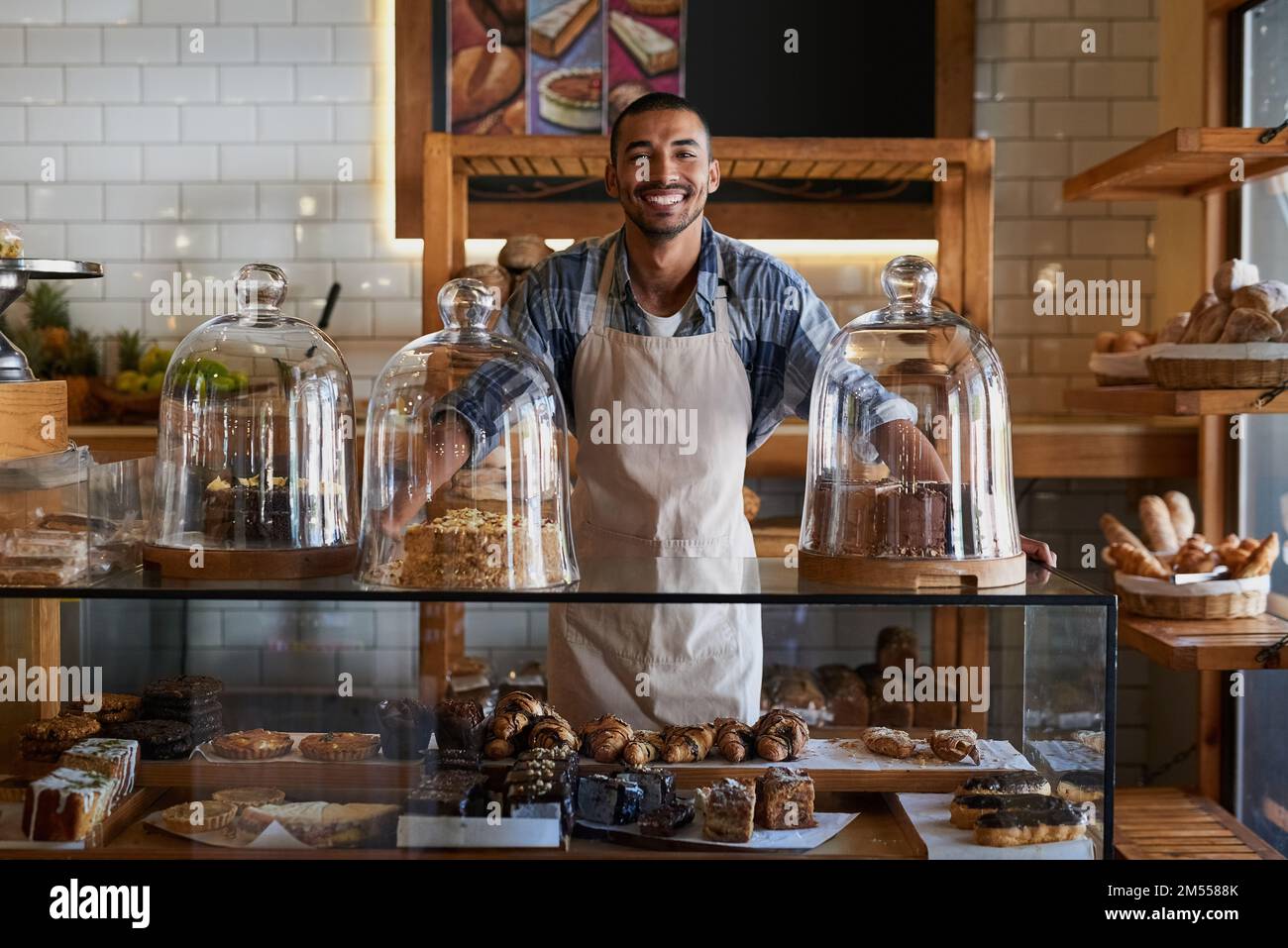 Glad youve decided to make a delicious start your day. Portrait of a ...