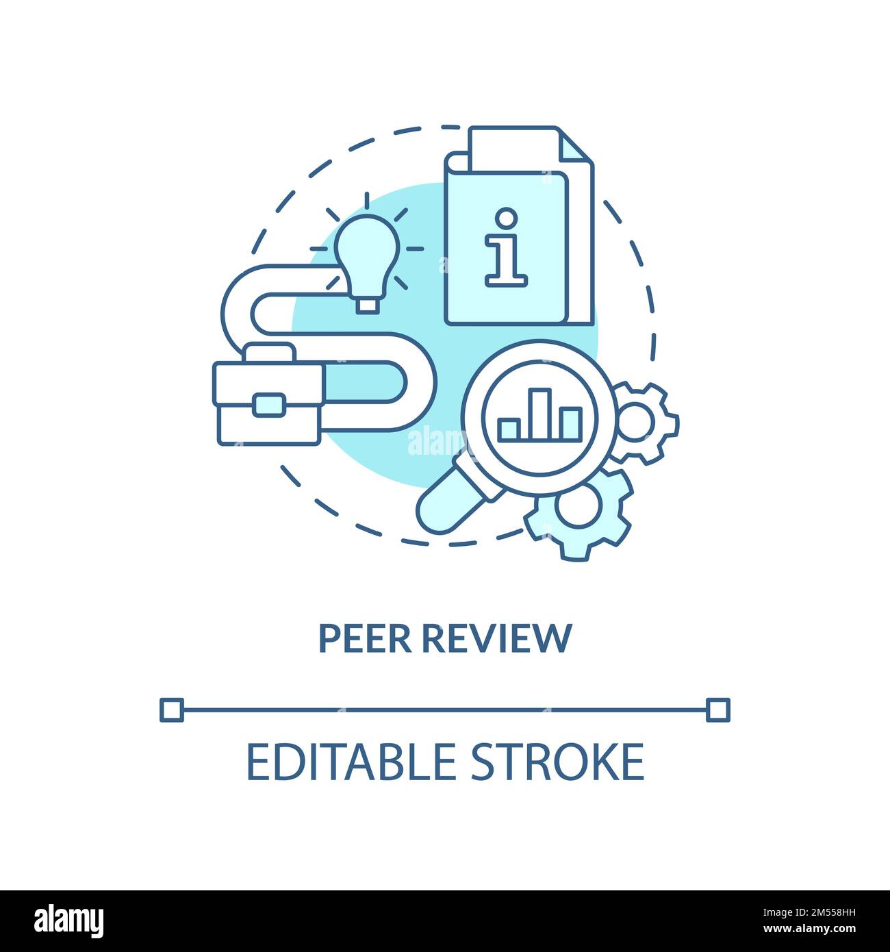 Peer review turquoise concept icon Stock Vector Image & Art - Alamy