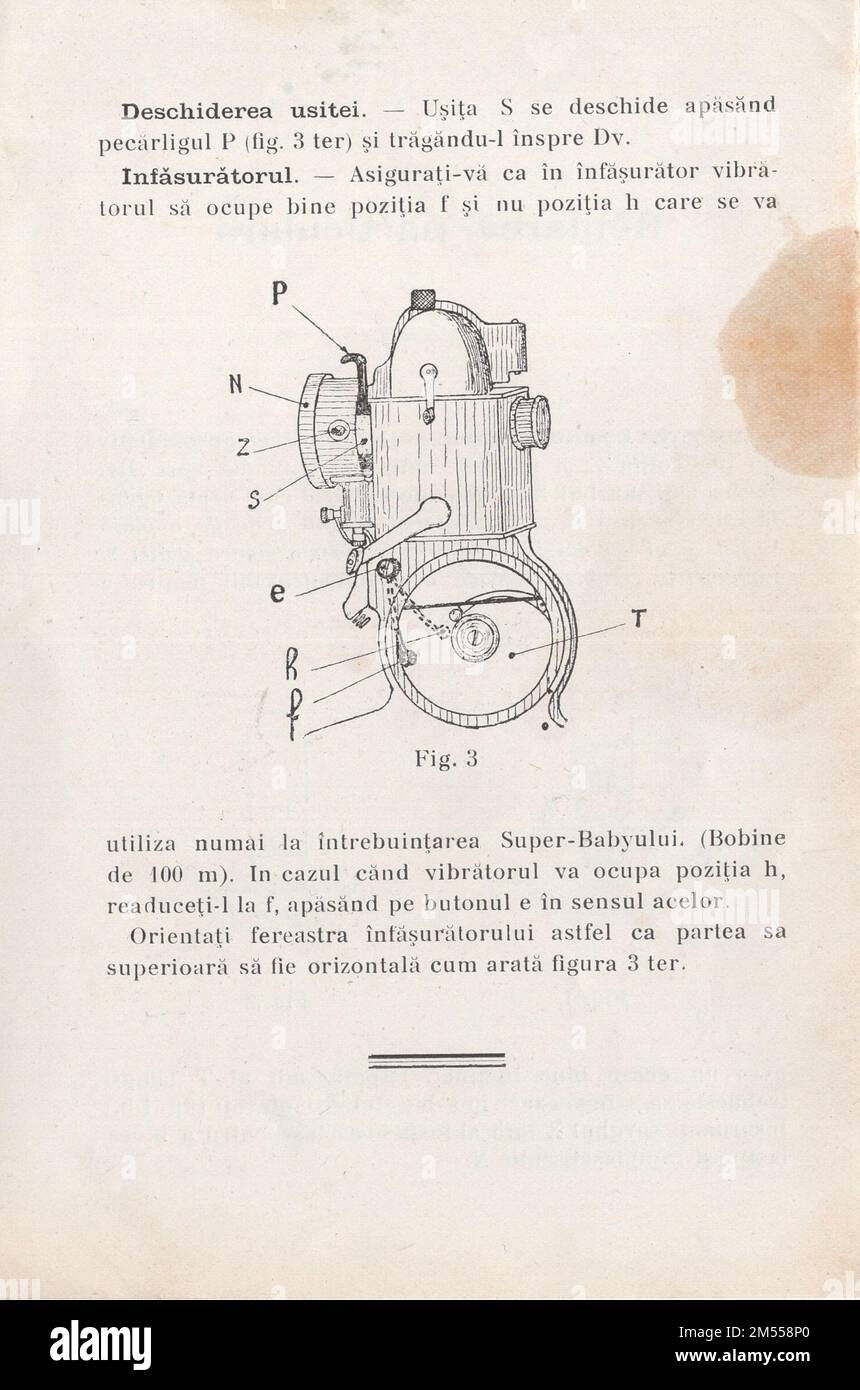 Vintage illustrated Advertising brochure French small film projector ...
