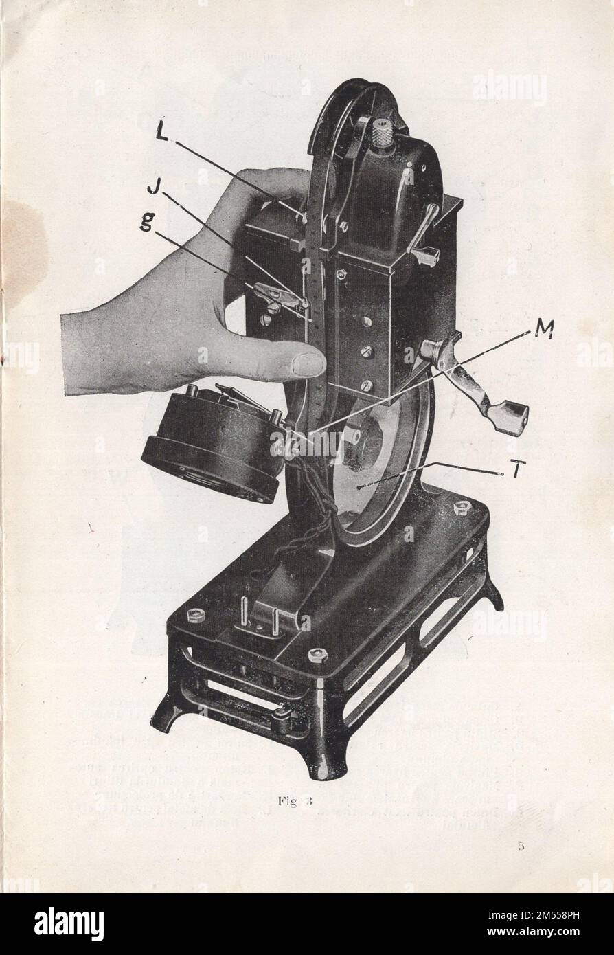 Vintage illustrated Advertising brochure French small film projector ...