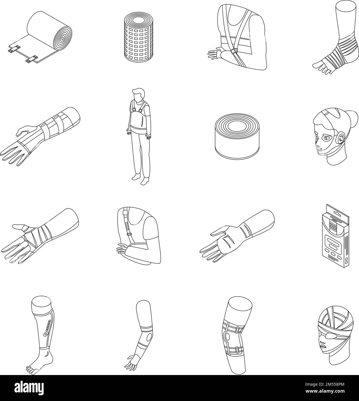 Bandage icons set. Isometric set of bandage vector icons for web design ... Bandage icons set. Isometric set of bandage vector icons for web design ...