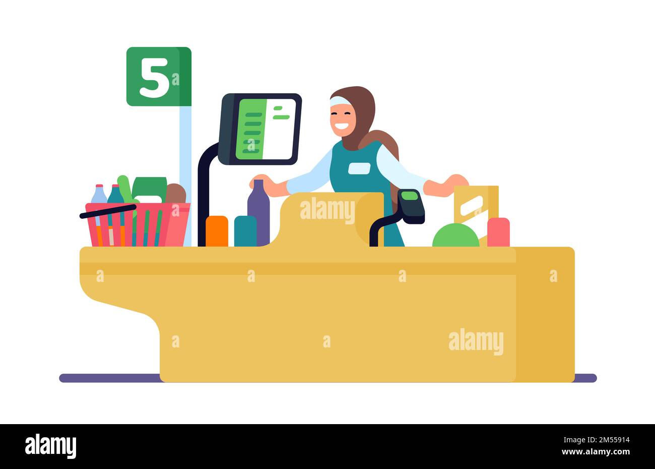 Worker retail store Stock Vector Images - Alamy