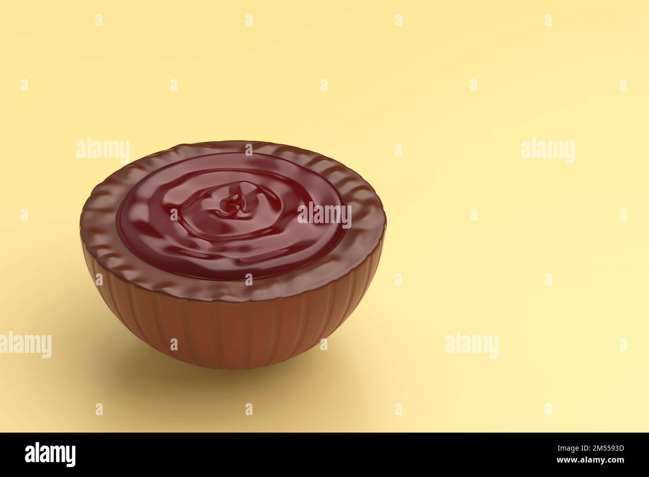 Dark chocolate candy with cherry filling Stock Photo - Alamy