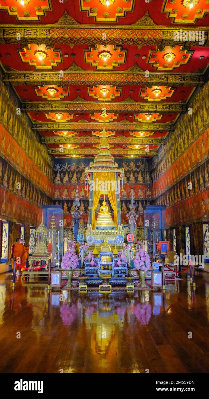 Phra Phuttha Sihing, an important Buddha image, inside Buddisawan ...