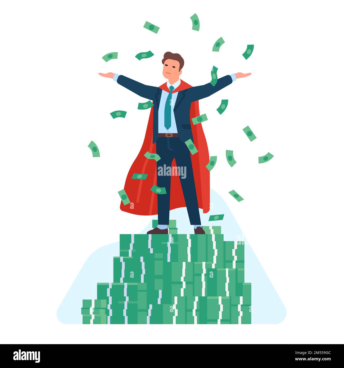 Superhero flying money hi-res stock photography and images - Alamy