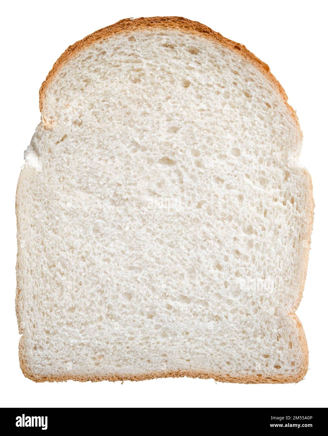 An Isolated Piece Of Sliced White Bread On A White Background Stock ...