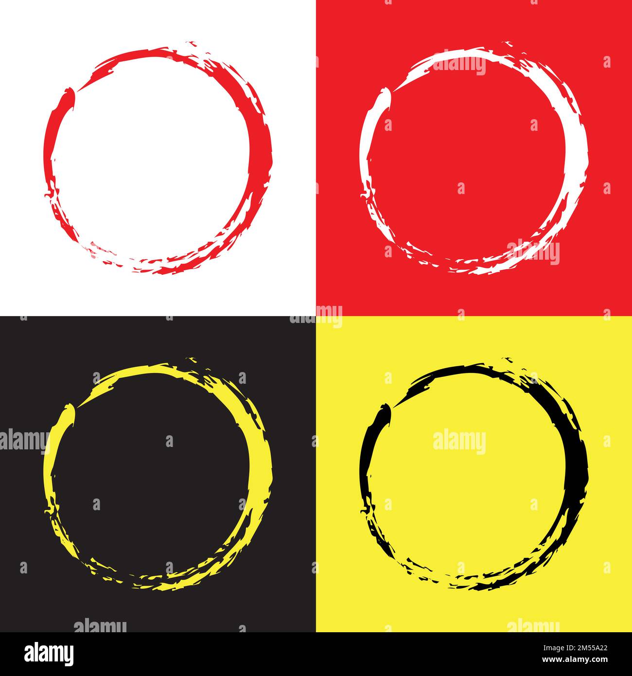 Grunge and circle frame sign Stock Vector Image & Art - Alamy