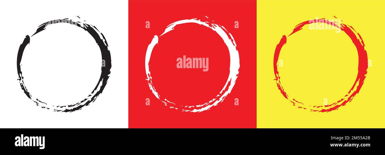 Grunge and circle frame sign Stock Vector Image & Art - Alamy